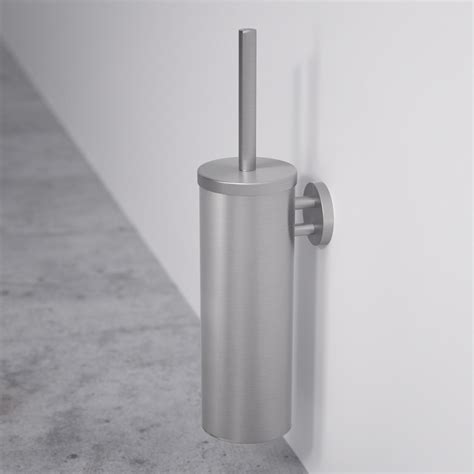 Luxe Brushed Stainless Wall Mounted Toilet Brush Wall Mounted Toilet