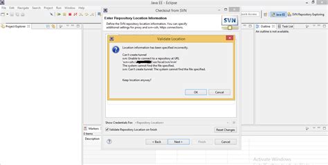 java location information has been specified incorrectly in eclipse