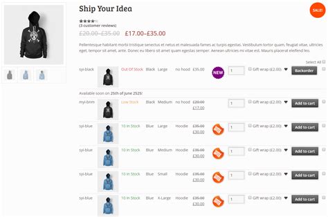 woocommerce how to add to cart multiple variations at once
