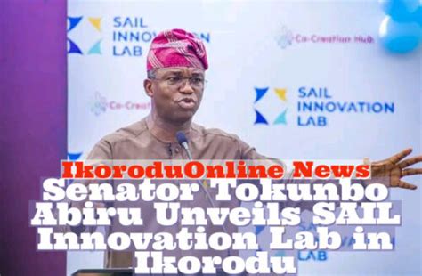 Senator Tokunbo Abiru Unveils Sail Innovation Lab In Ikorodu