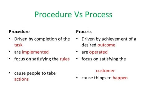 difference between process and procedure