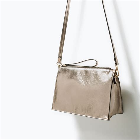 Zara Metallic Clutch Bag In Metallic Lyst