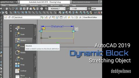 autocad dynamic block stretch object youtube