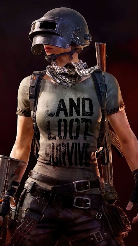 Pubg Girl Land Loot Survive 4k Ultra Hd Mobile Phone Wallpaper