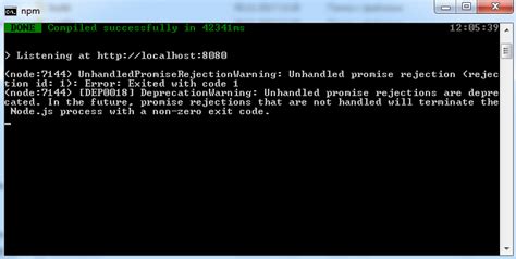 Не запускается сервер node js localhost 8080 stack overflow на русском