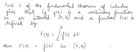 Answered Use Part 1 Of The Fundamental Theorem… Bartleby