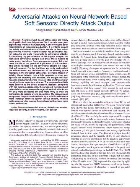 Pdf Adversarial Attacks On Neural Network Based Soft Sensors