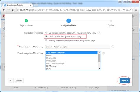 oracle apex dynamic action