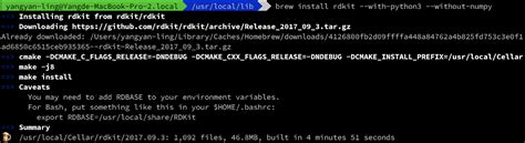 chiustin rdkit install for macosx