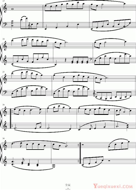 中国名曲 茉莉花钢琴谱 钢琴名家名曲谱 乐器学习网