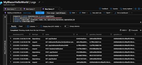 c application insight correlation in blazor server app