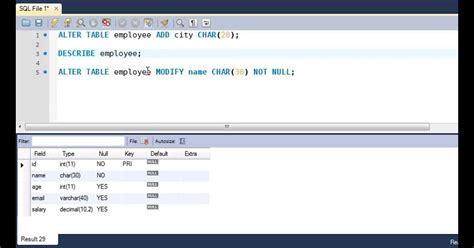 modify table sql decoration for bathroom