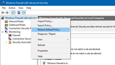 how to reset windows firewall settings to defaults winhelponline