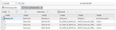 using the first line from an excel table as field