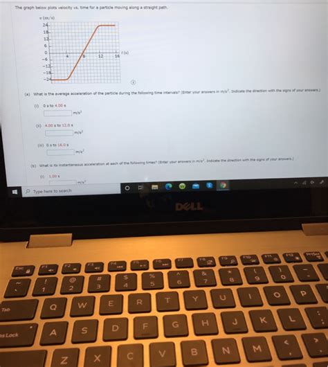 Solved The Graph Below Plots Velocity Vs Time For A