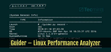 guider a system wide linux performance analyzer tech