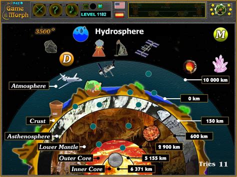 earth structure puzzle geography learning game
