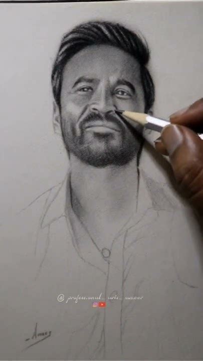 How To Draw Dhanush 🔥 Tutorial Ameerartist Trending Youtube