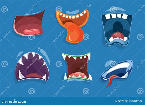 Monster Mouths Set Vector Illustration 191708494