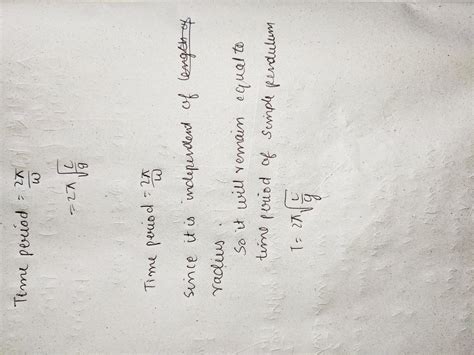 the time period of a simple pendulum of infinite length is
