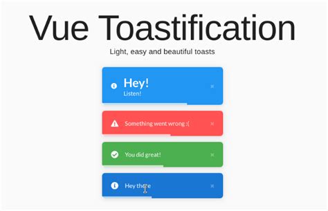 notification vue js examples