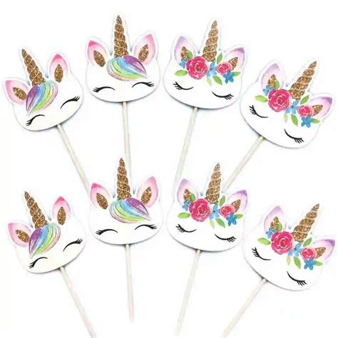 Unicorns Party Free Printable Cake Toppers Oh My Unicorn Cake Topper