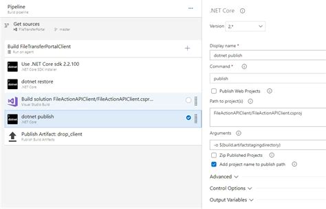 deploying a command line core 2 2 app using azure