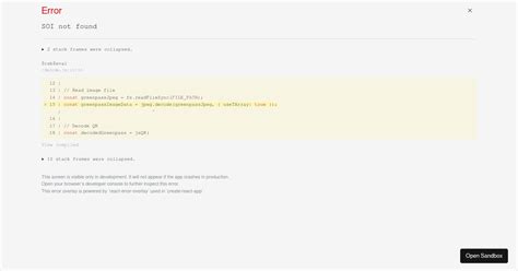 generate qrcode with json data forked codesandbox
