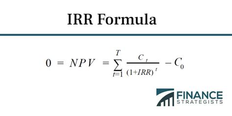 internal rate of return formula how to calculate irr