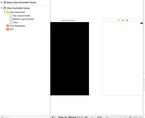 ios how to create a button in storyboard to start a game created with