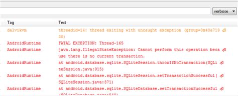 java cannot perform operation because there is no current transaction