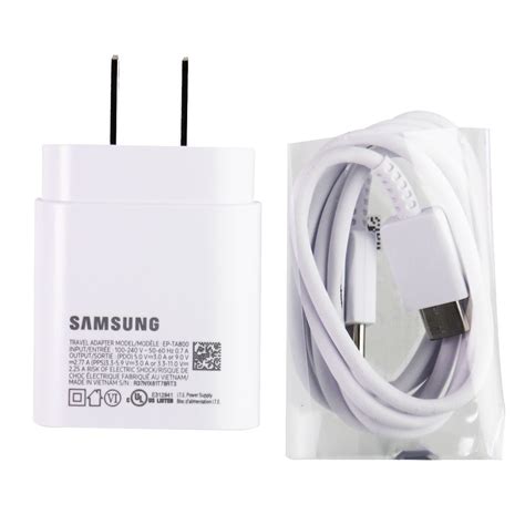 Samsung Super Fast Charging 25w Usb Type C Wall Charger And Usb C Cable