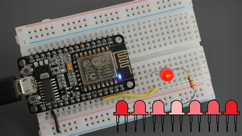 esp8266 nodemcu pwm with arduino ide dim led analog output random