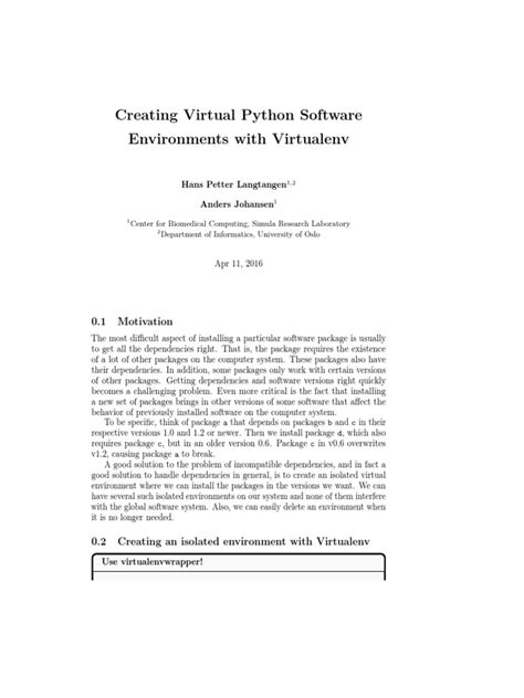 creating virtual python software environments with virtualenv pdf