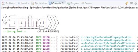 spring boot automatic restart using spring boot devtools