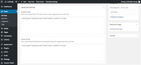 3 ways to insert javascript into wordpress pages or posts blog