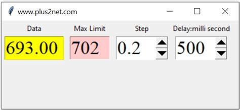 tkinter reading and setting data in entry box based on increment and
