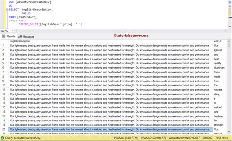 sql string split function