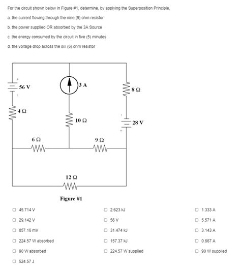 Solved For The Circuit Shown Below In Figure 1 Determine