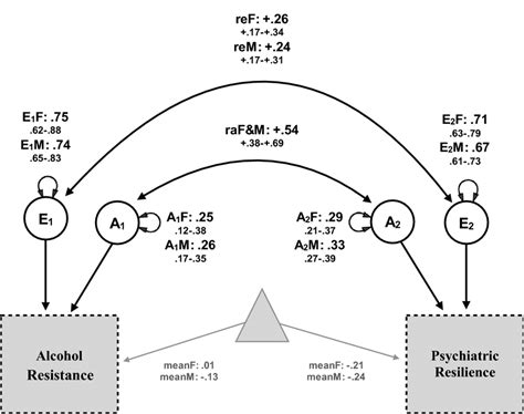 Bivariate Sex Limitation Model Of Ar And Pr Results Standardized