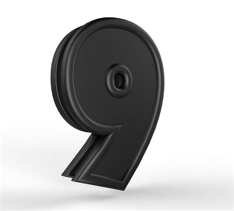 Número 3d 1 2 3 4 4 5 5 6 6 7 7 8 9 9 Color Negro 33858544 Png