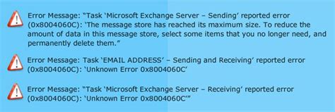 how to resolve outlook error 0x8004060c