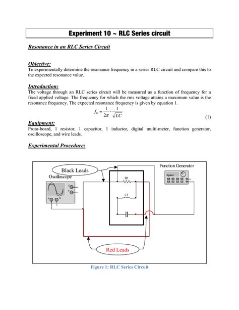 Rlc Series And Parallel Circuit Experiment Circuit Diagram