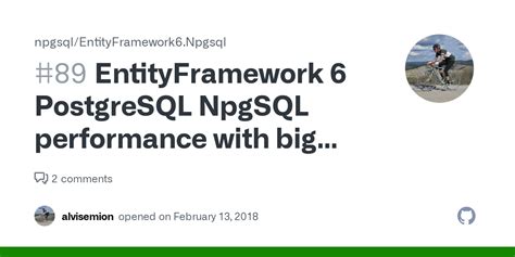 entityframework 6 postgresql npgsql performance with big tables · issue
