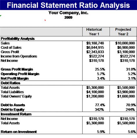 17 Financial Ratio Analysis Template Doctemplates