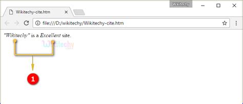html tutorial citation element tag in html html5
