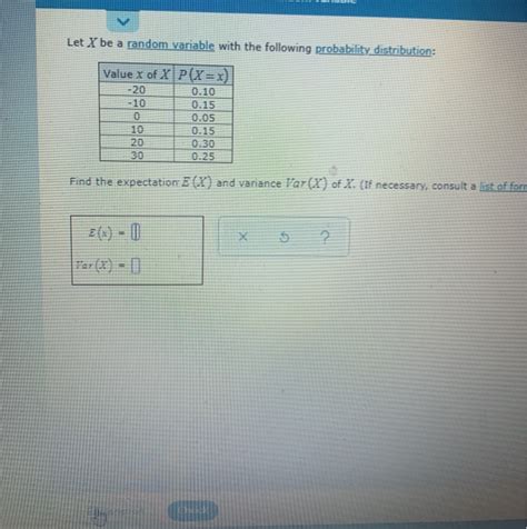 solved let x be a random variable with the following prob