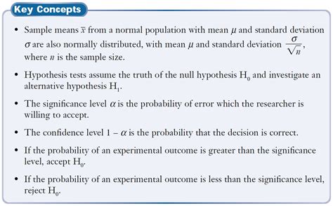 4 Hypothesis Testing Ghci Grade 12 Mathematics Of Data Management