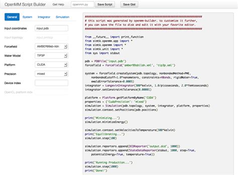 2 the openmm application layer introduction — openmm users guide 7 0