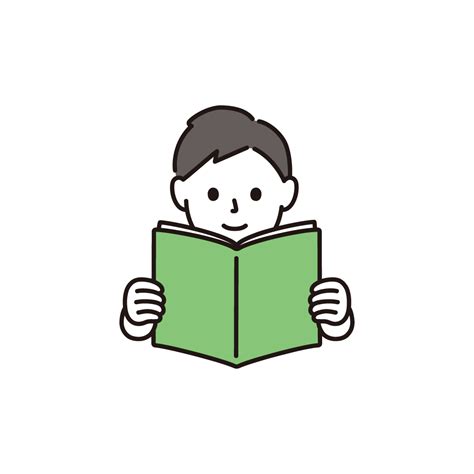 本を読む男性のイラスト｜フリーのイラスト素材集 ソコスト 本を読む イラスト イラスト 子ども イラスト
